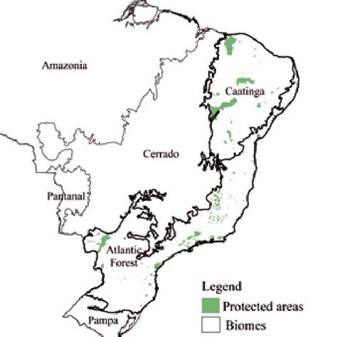 Biomes Of Brazil With Caatinga And Atlantic Forest Biomes With