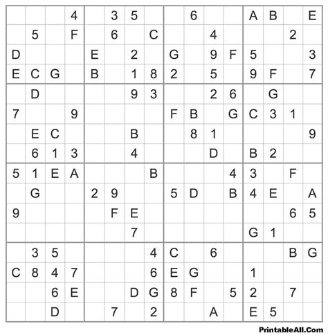Printable Hard Sudoku 16x16 Sheet 7 Free Download And Print For You