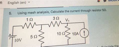 Solved Using Nodal Analysis Calculate The Current Chegg