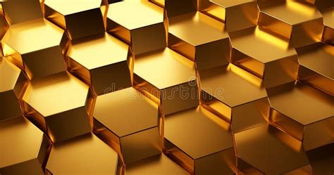 Golden Hexagon Cell Tiling On The Luxury Decoration Interior Gold Metal Honeycomb Stock Image Golden Hexagon Cell Tiling On The Luxury Decoration Interior Gold Metal Honeycomb Stock Image