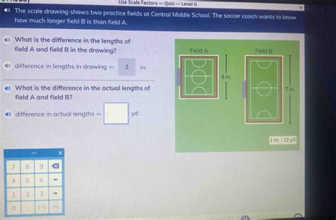 Solved Use Scale Factors — Quiz — Level G 》 The Scale Drawing Shows