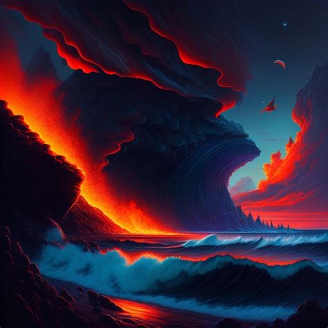 Premium AI Image Volcano Design