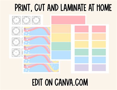Editable Schedule Cards For Pastel Classroom Organization Bulletin Board And Home School Etsy