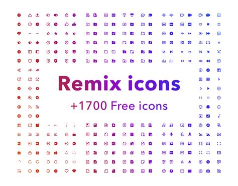 Remix Icons Free Download Behance