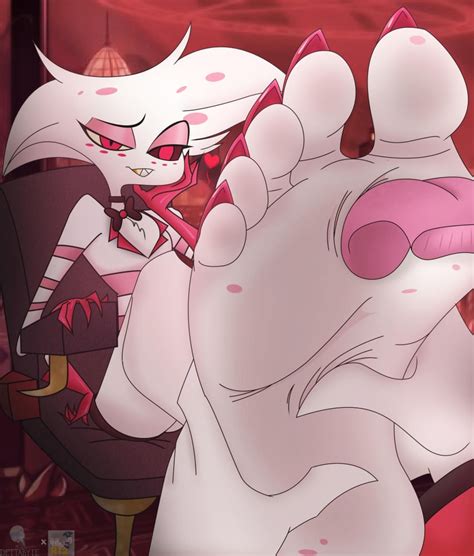 Rule 34 Angel Dust Hazbin Hotel Anthro Asymmetrical Hair Bow Tie