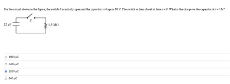 Solved The Circuit Shown In The Figure The Switch S Is Chegg Com