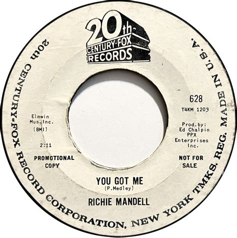 45cat Richie Mandell You Got Me You Got Me 20th Century Fox Usa 628