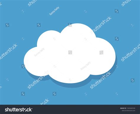 Cute Cloud Shape Vector Icon Stock Vector Royalty Free 1343049185