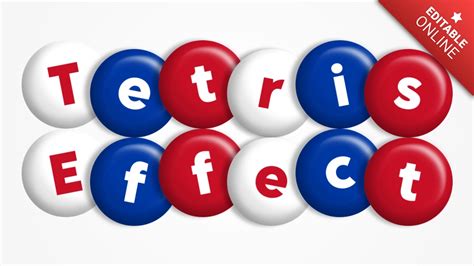 Tetris Effect Logo With Circles In Russian Colors Text Effect Generator