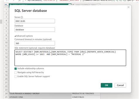 Using Sql Statement In Advance Option For Sql Data Microsoft Fabric Community