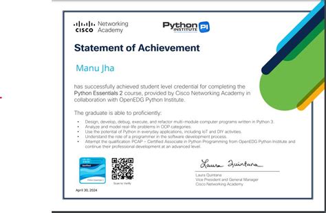 manu jha on linkedin cisco pythonessentials1 pythonessentials2