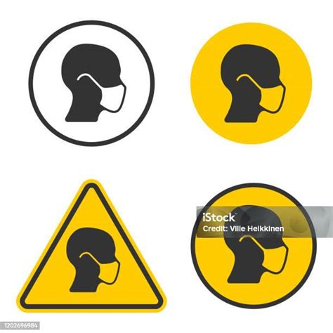 보호 의료 마스크 아이콘 모양입니다 전염병 전염병 바이러스 얼굴 호흡보호구 마스크 로고 기호 기호 벡터 일러스트 이미지입니다 흰색 배경에 격리 건강관리와 의술에 대한 스톡