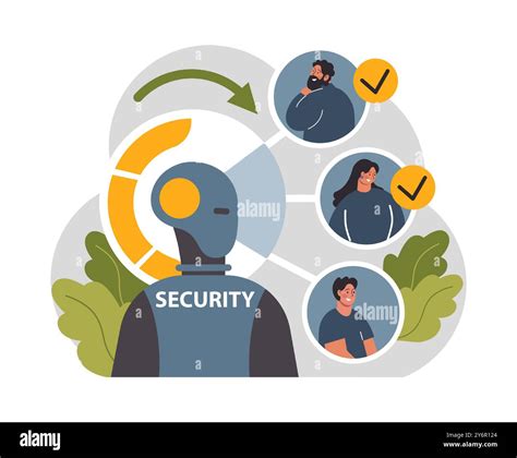 Cyber Or Web Security Set Artificial Intelligence Provide Data Protection And Database Safety