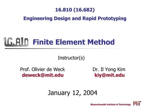 Introduction To Finite Element Analysis Pptx
