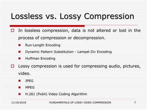 Multimedia Lossy Compression Ppt