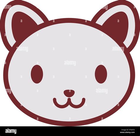 Cute Kittie Face Image Stock Vector Image And Art Alamy