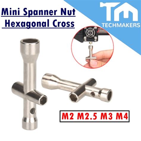 Mini Spanner M2 M25 M3 M4 Screw Nut Hexagonal Cross Wrench Sleeve Socket Screw Driver Diy