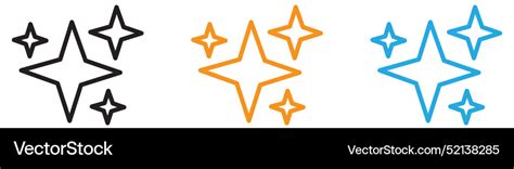 Sparkles Shine Logo Set Collection For Web App Ui Vector Image