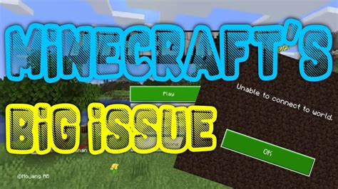 Minecrafts Unable To Connect To World Issue Please Fix Youtube