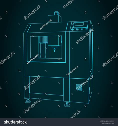717 Cnc Milling Machine Drawing Images Stock Photos Vectors Shutterstock