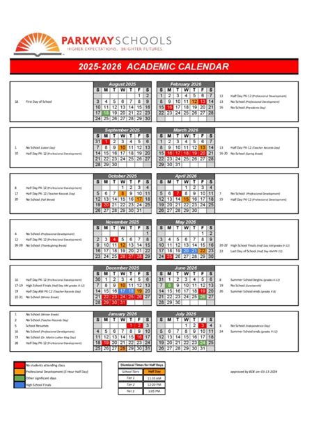 Parkway School District Calendar 2025 2026 Holidays New School Calendar