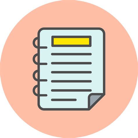 Note Book Vector Icon 16417283 Vector Art At Vecteezy