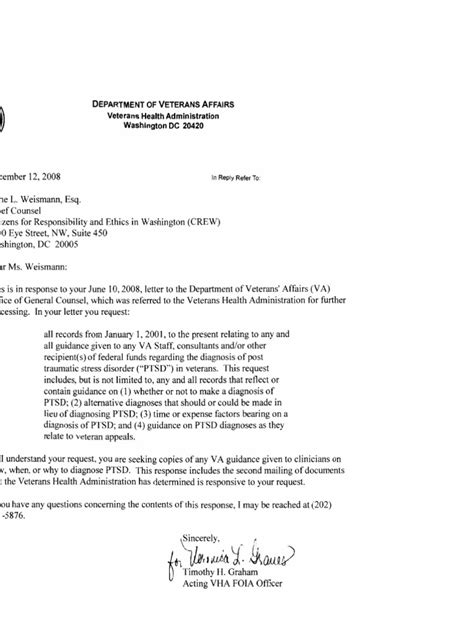 Examples Of Ptsd Letter