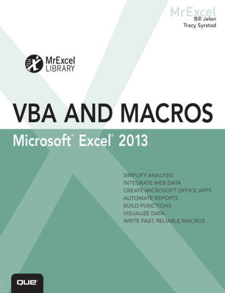 Excel 2013 Vba And Macros Chapter Summary Bill Jelen