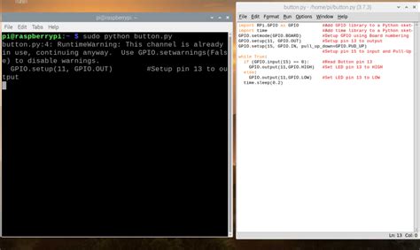 Lab1 — M21 — Python Gpio Control Raspberry Pi3 Model B By Puwanat