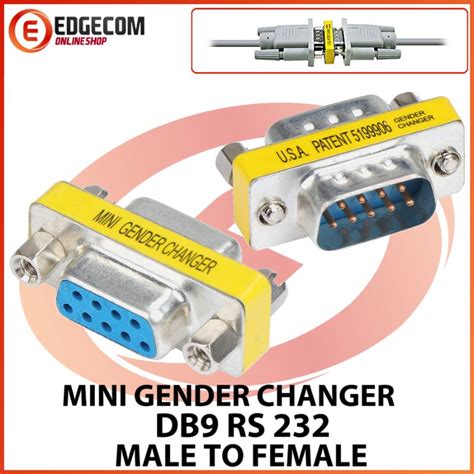 Jual Gender Konektor RS232 SERIAL DB9 Male To Female 9 Pin Adapter Shopee Indonesia