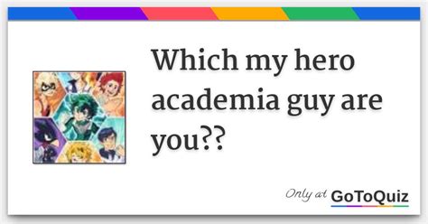 Which My Hero Academia Guy Are You