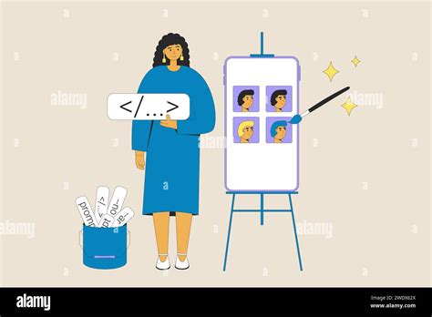 Prompt Engineer Artificial General Intelligence Helps To Designer To Create An Image Young