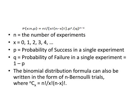 Binomial Distribution In Statistics Pptx