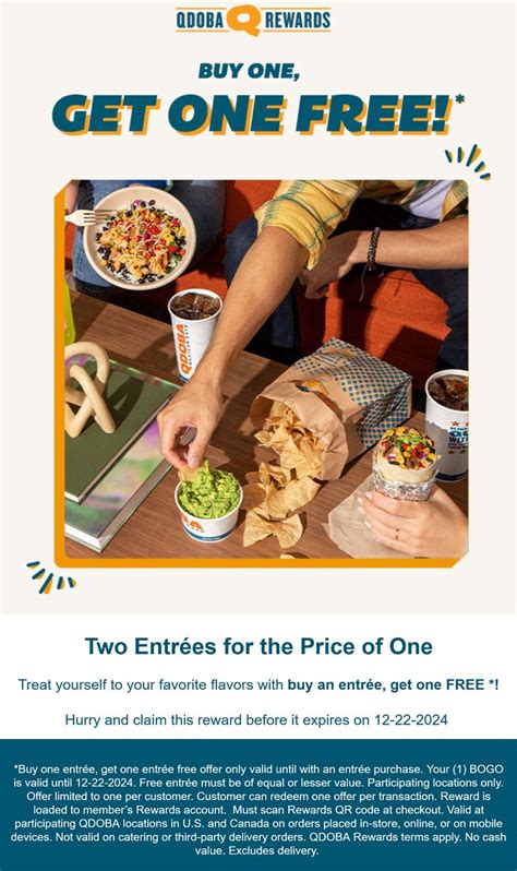 Second Entree Free At Qdoba Mexican Grill Qdoba October 2025 Coupons