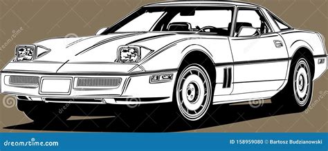 Classic American Vintage Retro Custom Muscle Car Chevrolet Corvette