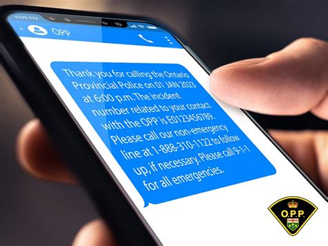 Opp Launches Automated Text Message Service Madawaska Valley Current