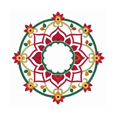 Mughal Garden Frame Vector Illustration Premium Ai Generated Vector