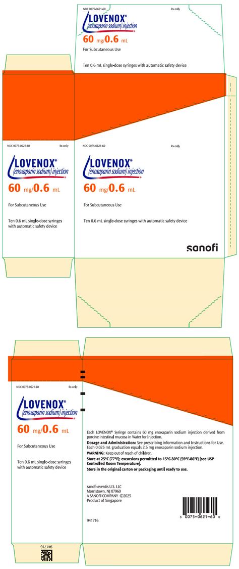 Dailymed Lovenox Enoxaparin Sodium Injection