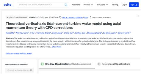 Theoretical Vertical Axis Tidal Current Turbine Wake Model Using Axial Momentum Theory With Cfd