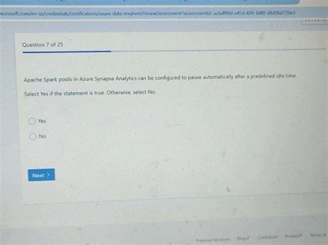 Question 7 Of 25 Apache Spark Pools In Azure Studyx