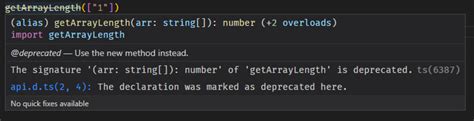 Overloads Shouldnt Gain `deprecated` Tags Of Other Overloads In Quick Info · Issue 49368