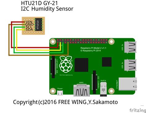 Raspberry Pi 3の Gpioに I2c通信方式の湿度・温度センサーモジュール Htu21dを接続する方法 ラズパイ3で I2cの