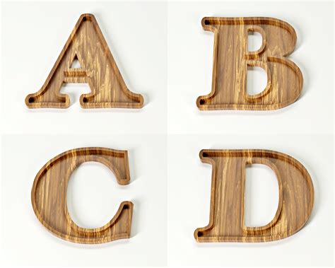 Alphabet CNC Tray Files Character Font Boards Set CNC Files For Wood Routers Fusion