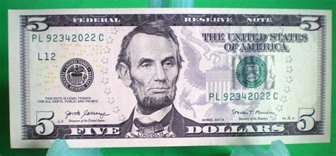 2022 5 Dollar Bill