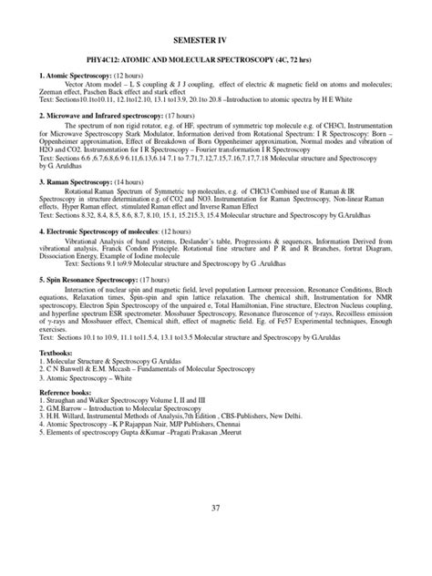 Msc Physics Syllabus Cbcss 2019 Pdf Diffraction Optics