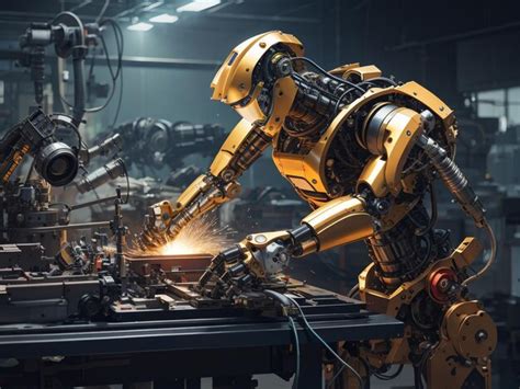 Premium Photo Seamless Robotics Precision Welding In Automotive Part Assembly