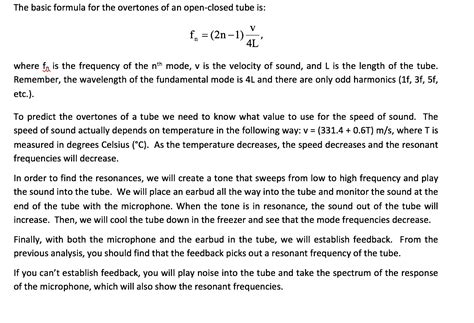 Solved Objectives Determine The Resonant Frequencies Of An Chegg Com