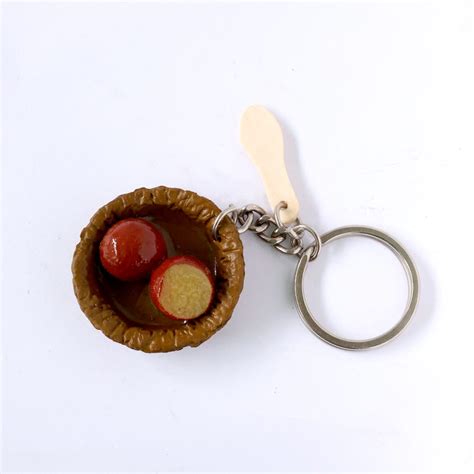 Gulab Jamun Miniature Keychain Esmaric