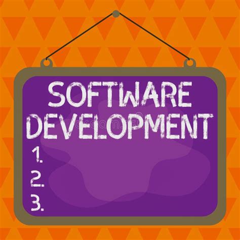 Text Sign Showing Software Development Conceptual Photo Software Is Created Using A Specific