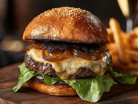 Decadent Wagyu Burger With Truffle And Brie Delight